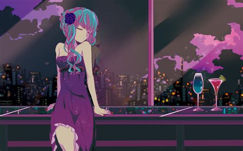 Anime Girls Bar Anime Hd Wallpaper Rare Gallery