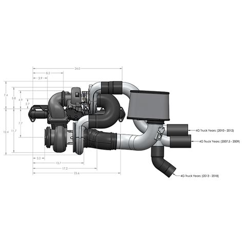 Compound Turbochargers 2nd Gen Cummins Twin Turbo Kit