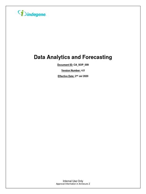 Data Analytics Forecasting V4 0 Pdf Forecasting Sensitivity Analysis