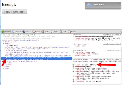 Css Custom Growl Message Border Color Stack Overflow