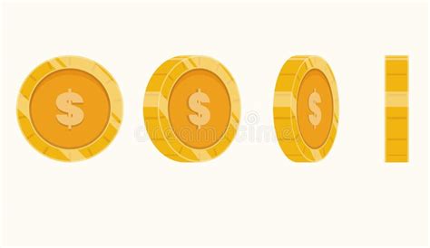 Game Ui Elements Set Of Gold Coins Stock Vector Illustration Of Greeting Gold 268430237