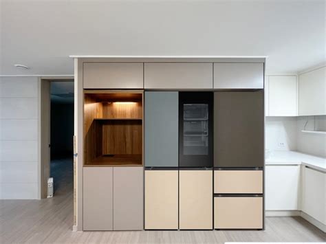 양산 사송 더샵 데시앙 2차 84a 홈바형 냉장고장 리폼 후기 L 부산 동래 맞춤가구 네이버 블로그