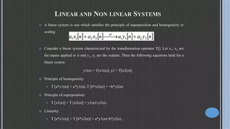 Linear And Non Linear Systems Solved Problems Pptx