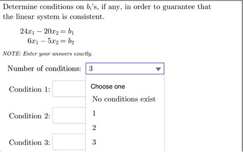 solved determine conditions on bi s ﻿if any in order to