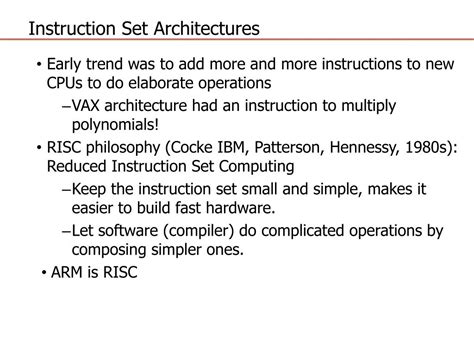 PPT Instruction Set Architectures PowerPoint Presentation Free