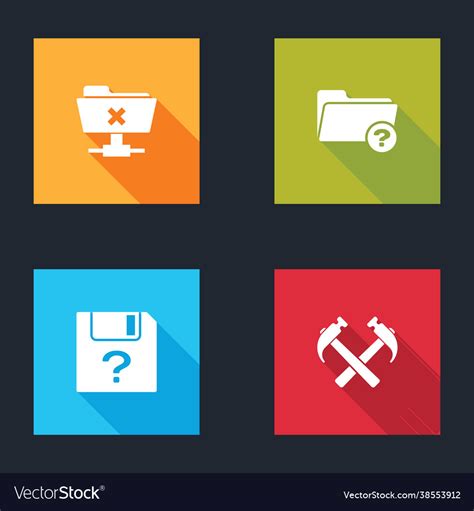 Set Ftp Cancel Operation Unknown Directory Vector Image