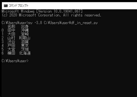 Pandasにおけるdataframeのindexをリセットする Men Of Letters（メン・オブ・レターズ） 論理的思考