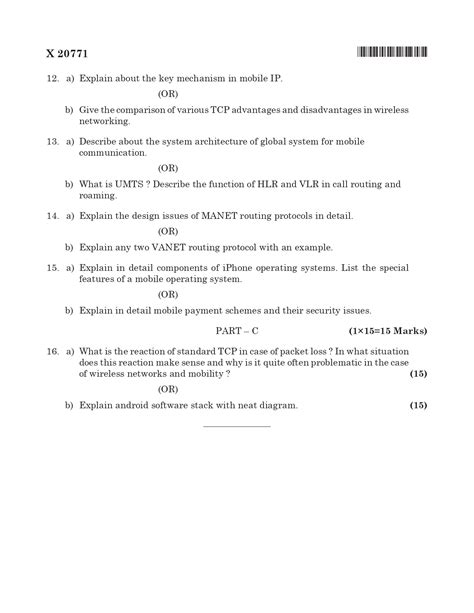 Anna University IT 6601 Mobile Computing For Information Technology November December 2020