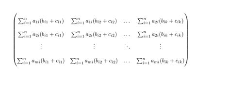 Formatting How To Divide Matrix Over Two Lines Matrix Too Big For Page TeX LaTeX Stack