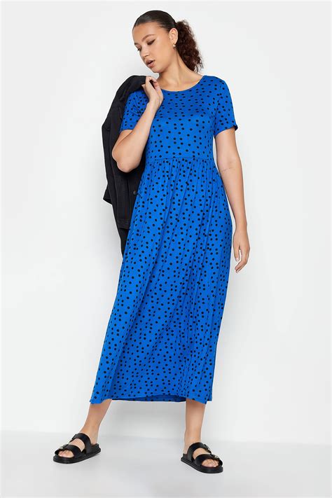 Lts Tall Cobalt Blue Polka Dot Maxi Dress Long Tall Sally