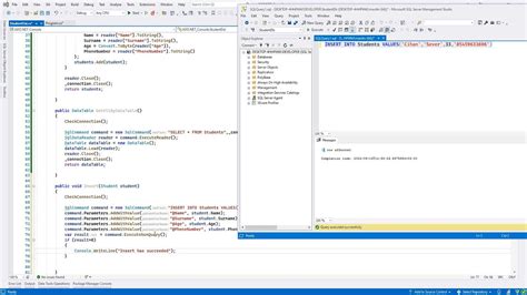 C ADO NET Select Insert In Console Application YouTube