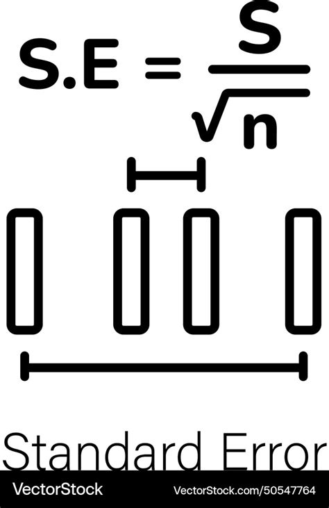 Standard Error Royalty Free Vector Image Vectorstock