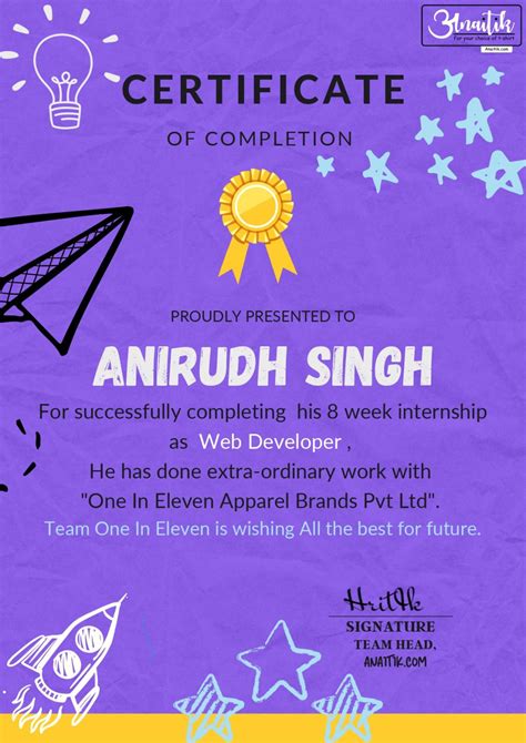 Anirudh Singh On Linkedin Webdevelopment Internshipjourney Anaitikpvtltd