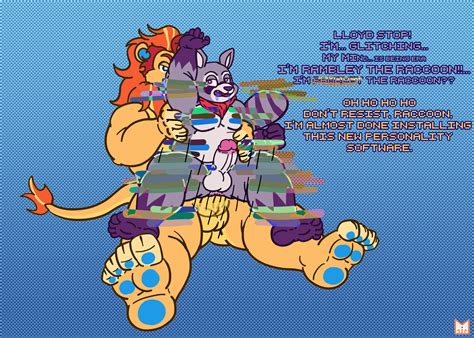 Rule 34 Anthro Balls Big Male Digital Media Artwork Duo English Text Erection Felid Genitals