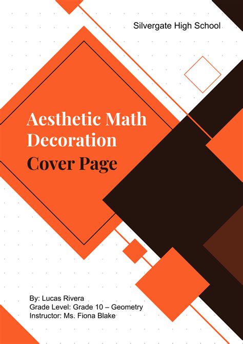 Free Math Front Cover Page Template To Edit Online