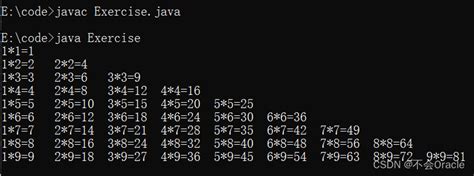 用Java实现九九乘法表循环嵌套 源码巴士