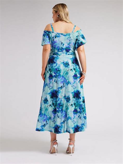Yours Curve Floral Cold Shoulder Maxi Dress Very