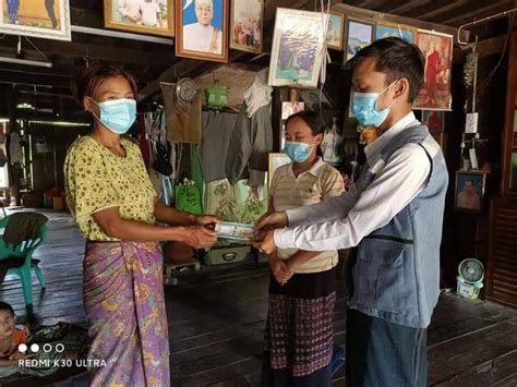 ရေကြည်မြို့နယ် သစ်ဖြူပင်ကျေးရွာ လေဘေးသင့်အိမ်ထောင်စုများအား အိမ်ဆောက