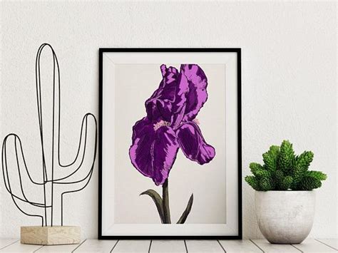 Purple Iris Comic Art Print