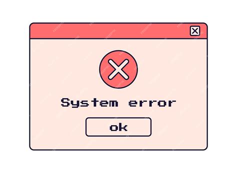 Окно системной ошибки сообщение об ошибке всплывающее окно