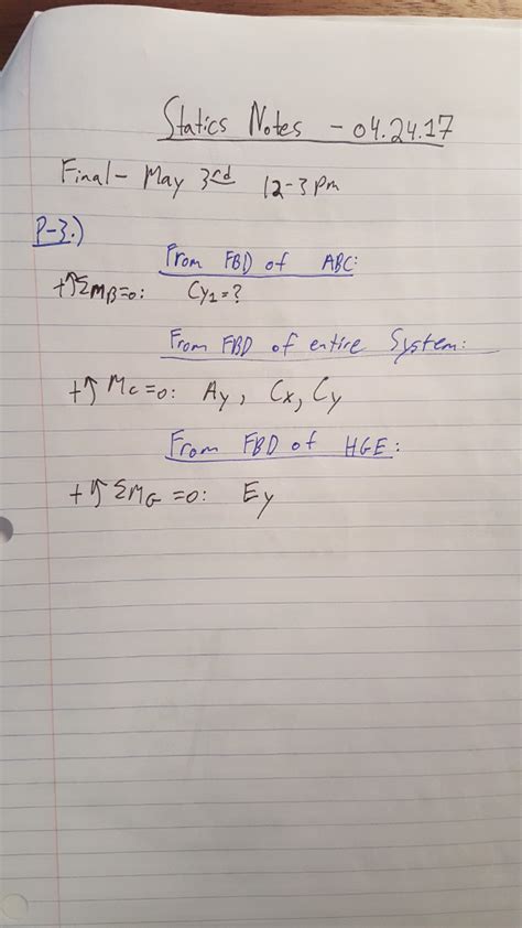 Solved ~~~~~~~~statics Problem Below The 3rd And 4th