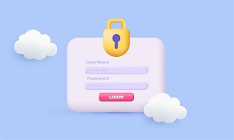 Unique Realistic Personal Data Security Concept Secure Information 3d Design Isolated On