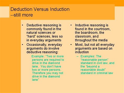 Formal Versus Informal Logic Deductive Versus Inductive Forms