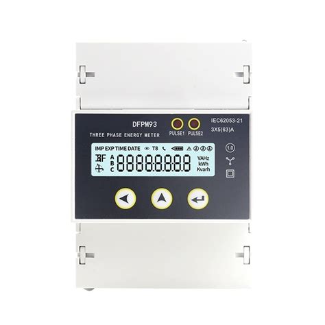 Buy Ac 3 Phase Rail Smart Energy Meter Reading With Rs485modbus Communication Kwh Meter
