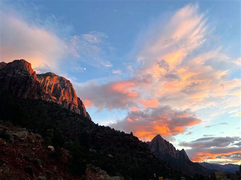 Sunrise And Sunset Zion National Park Us National Park Service