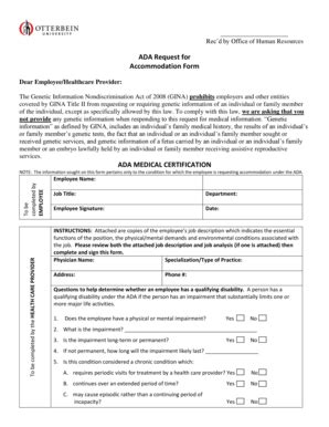 23 Ada Employer Request For Medical Documentation PdfFiller