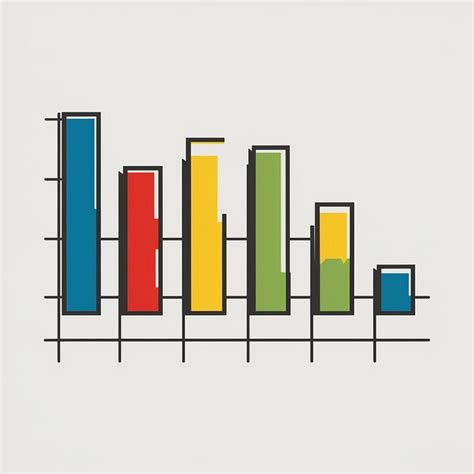 Gráfico De Barras Verticais Com Cinco Barras De Alturas Diferentes