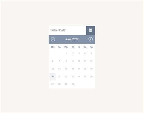 10 Date Picker Calendars Css Javascript Code Webgyaani