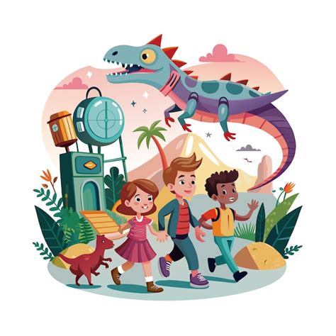 어린이 모멘트 터 일러스트레이션 개념 프리미엄 Ai 생성 벡터