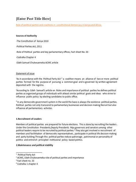 Con Law Assignment Pdf Political Parties Democracy