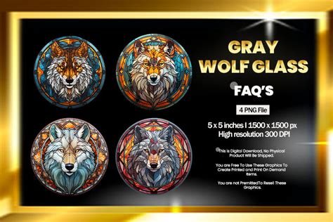 Grey Wolf Stained Glass Graphic By Hurairagraphics · Creative Fabrica