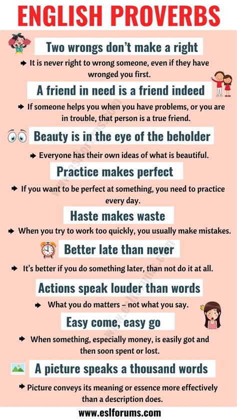 Proverbs Top 30 English Proverbs And Their Meanings Esl Forums