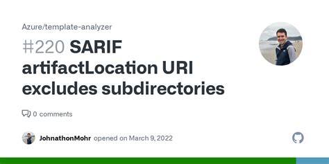 Sarif Artifactlocation Uri Excludes Subdirectories · Issue 220 · Azuretemplate Analyzer · Github