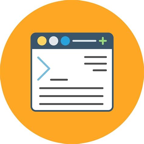 Premium Vector Code Terminal Flat Illustration
