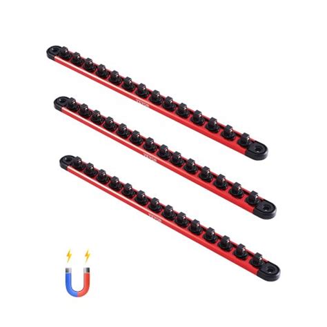 Vevor Socket Organizer Rail Set 3pcs Aluminum Socket Organizers With 40 Clips Vevor Au