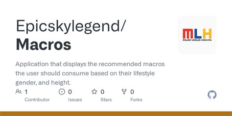 Github Epicskylegendmacros Application That Displays The Recommended Macros The User Should