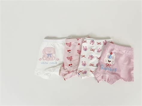 4개 Set 화이트래빗 여아 팬티 무무즈