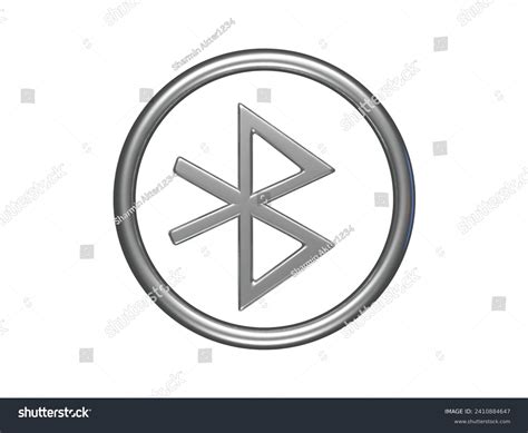 Bluetooth Icon 3d Render Illustration Stock Vector Royalty Free