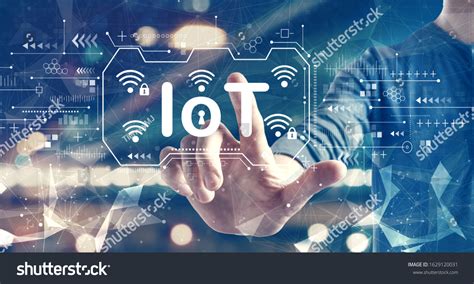 Iot Theme Man On Blurred City Stock Photo 1629120031 Shutterstock