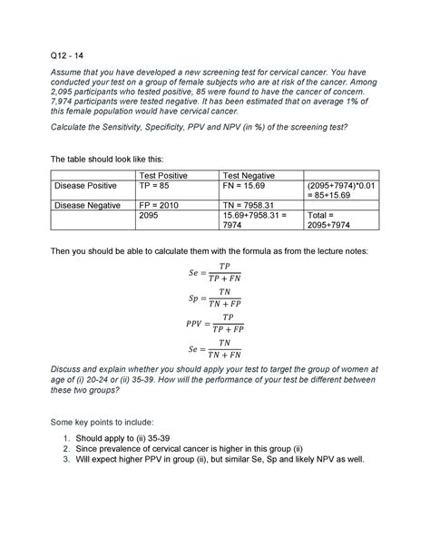 Midterm Answer Key Q12 14 Assume That You Have Developed A New
