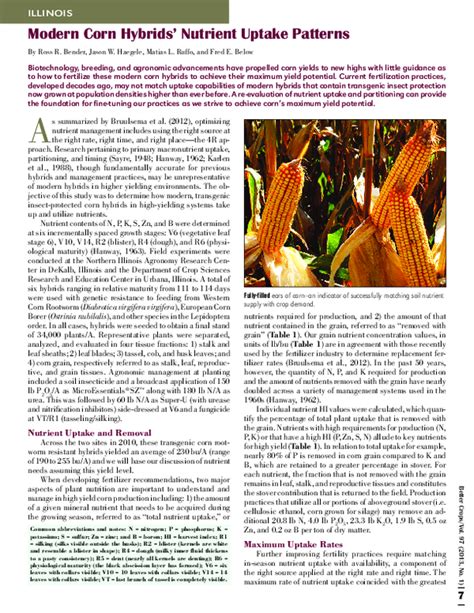 Pdf Modern Corn Hybrids Nutrient Uptake Patterns