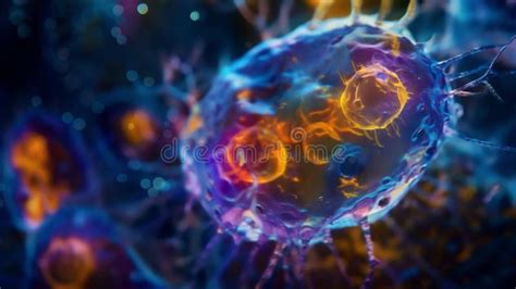 An Illuminated Image Of A Euglenoid Cell Showcasing Its Complex