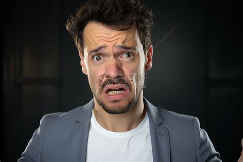 男子惊恐震惊的表情高清图片下载 正版图片600724452 摄图网
