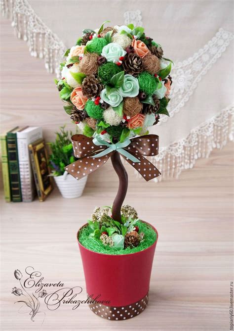 Топиарий интерьерное дерево счастья Брауни в интернет магазине на Ярмарке Мастеров Псков