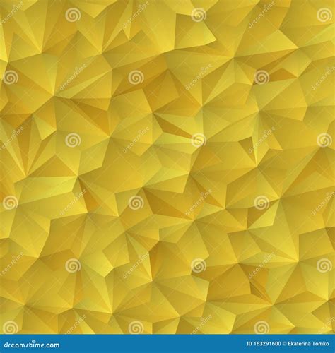 Gold Abstract Geometric Background Triangular Design Polygonal Style Eps 10 Stock Vector
