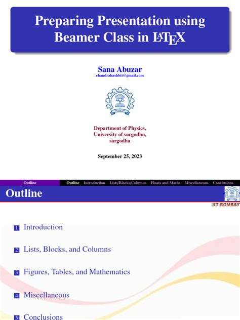 Beamer Presentation Pdf